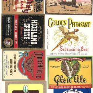 46 Old Vintage Whiskey/gin/rye/beer/liquor Labels Etc... - Etsy