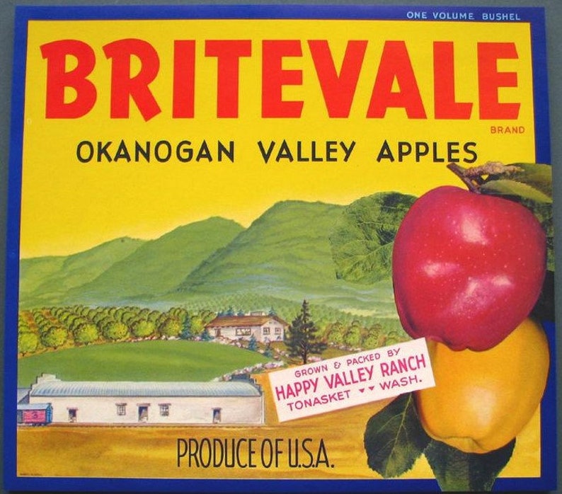 10 Old Vintage APPLES CRATE LABELS Washington Etc... - Etsy
