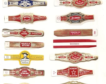170 CIGAR BAND Labels new Old Stock Cigar Bands 1930 | Etsy