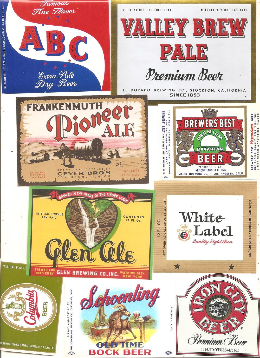 50 VINTAGE Old BEER ,whiskey LABELS Etc... - Etsy