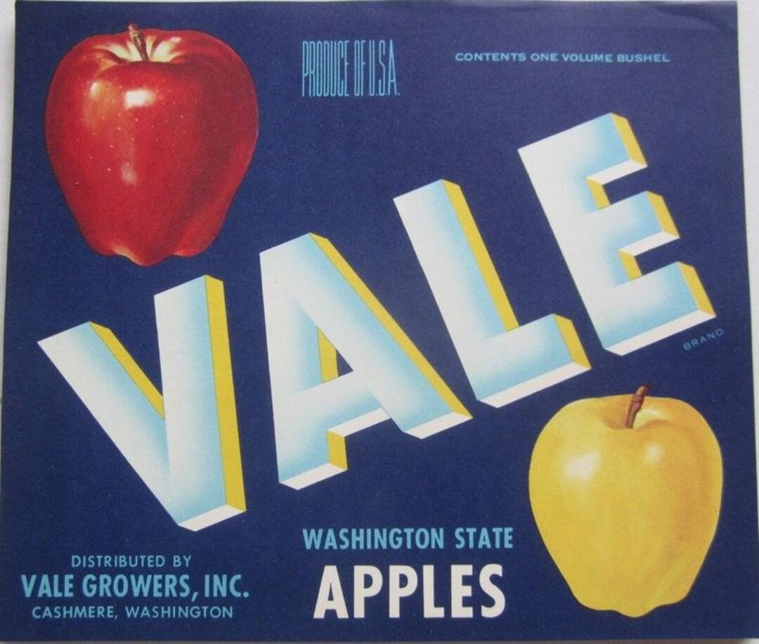 10 Old Vintage APPLES Fruit CRATE LABELS Washington Etc...... - Etsy