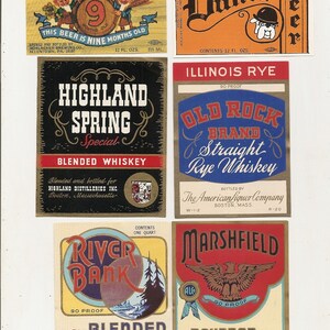 47 Old 1940s Plus Whiskey/gin/rye/beer/liquor Labels Etc... - Etsy
