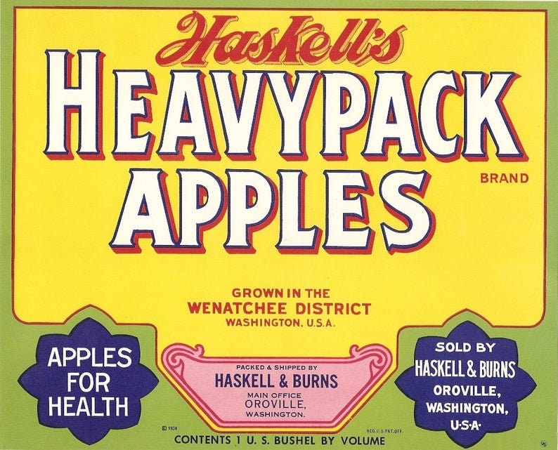 10 Old Different Vintage APPLES Crate Labels - Etsy