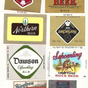 28 Old VINTAGE BEER Labels - Etsy