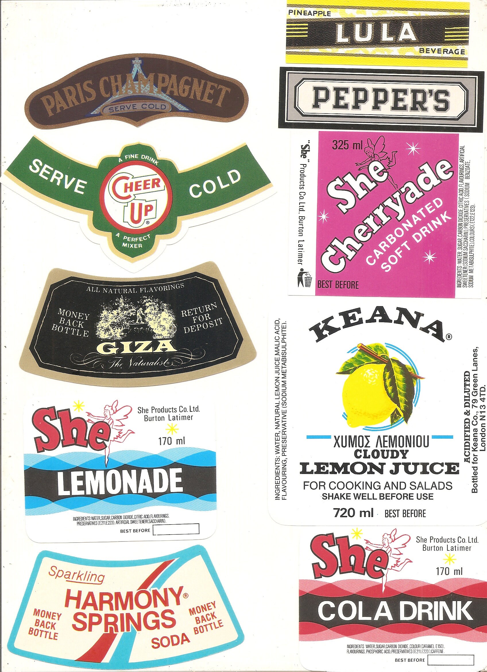 59 Old Vintage Soda Juice Etc.. Labels Pepper Up She | Etsy