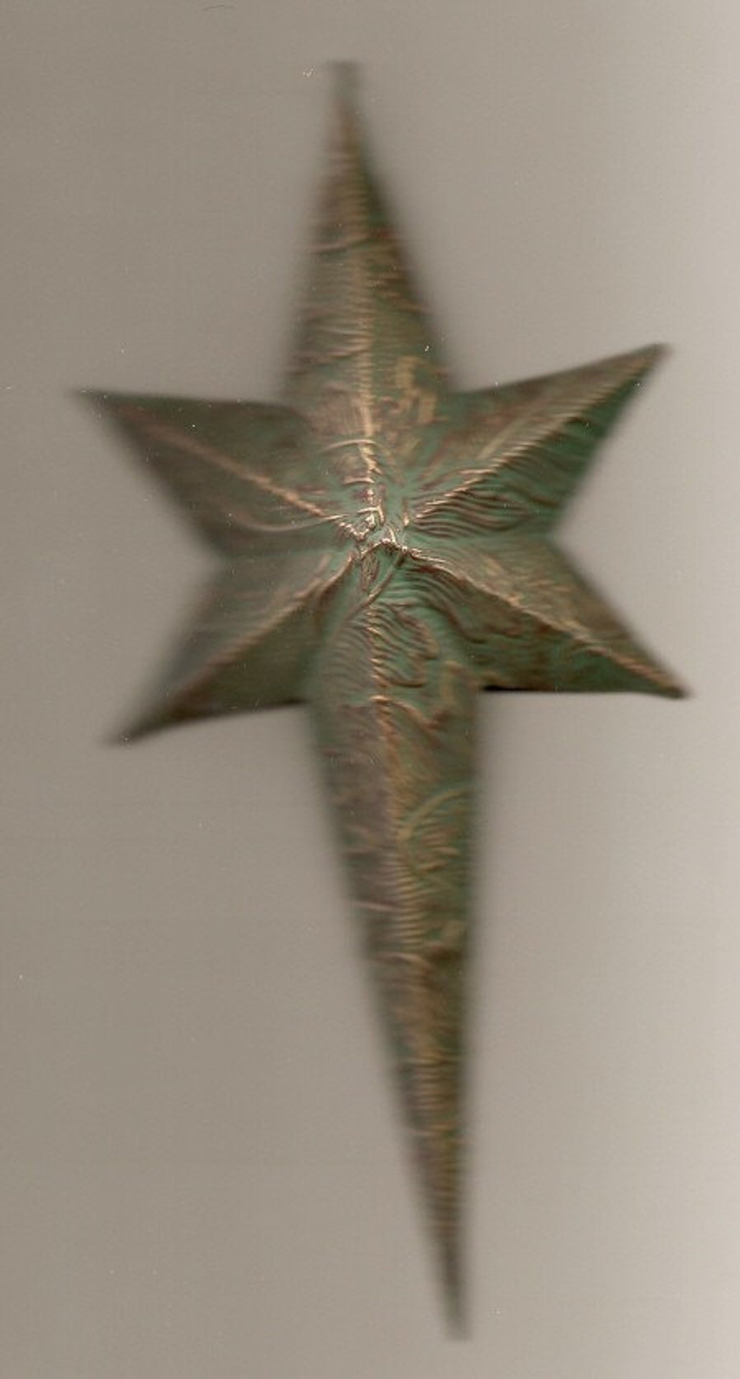 EMBOSSED Metal Star CHRISTMAS ORNAMENT - Etsy