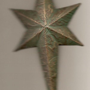 EMBOSSED Metal Star CHRISTMAS ORNAMENT - Etsy