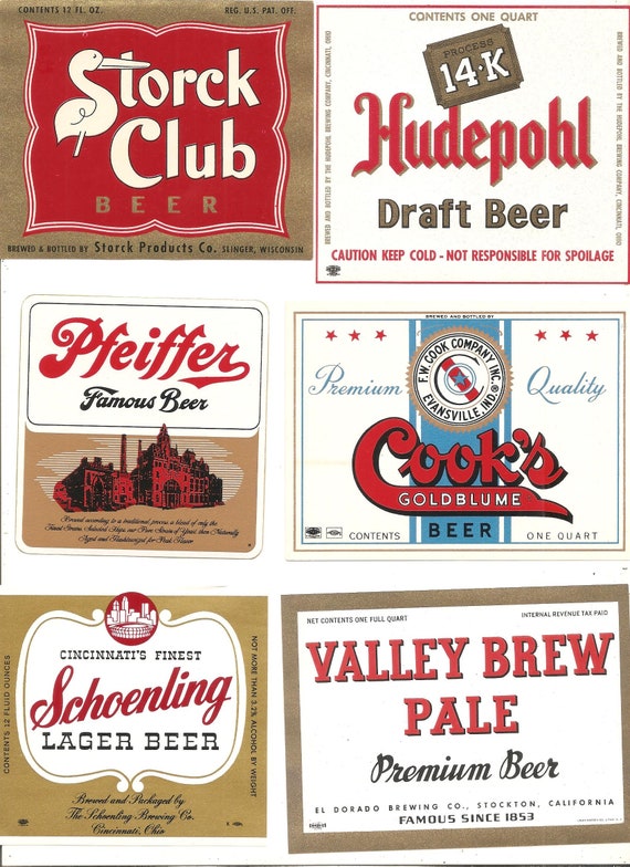 Old American Beer Labels