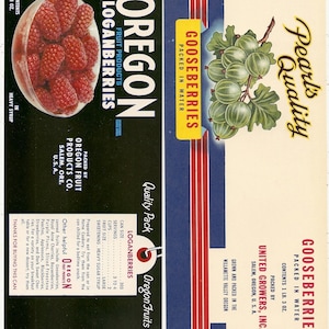 10 Different Old Vintage OREGON FRUIT LABELS - Etsy
