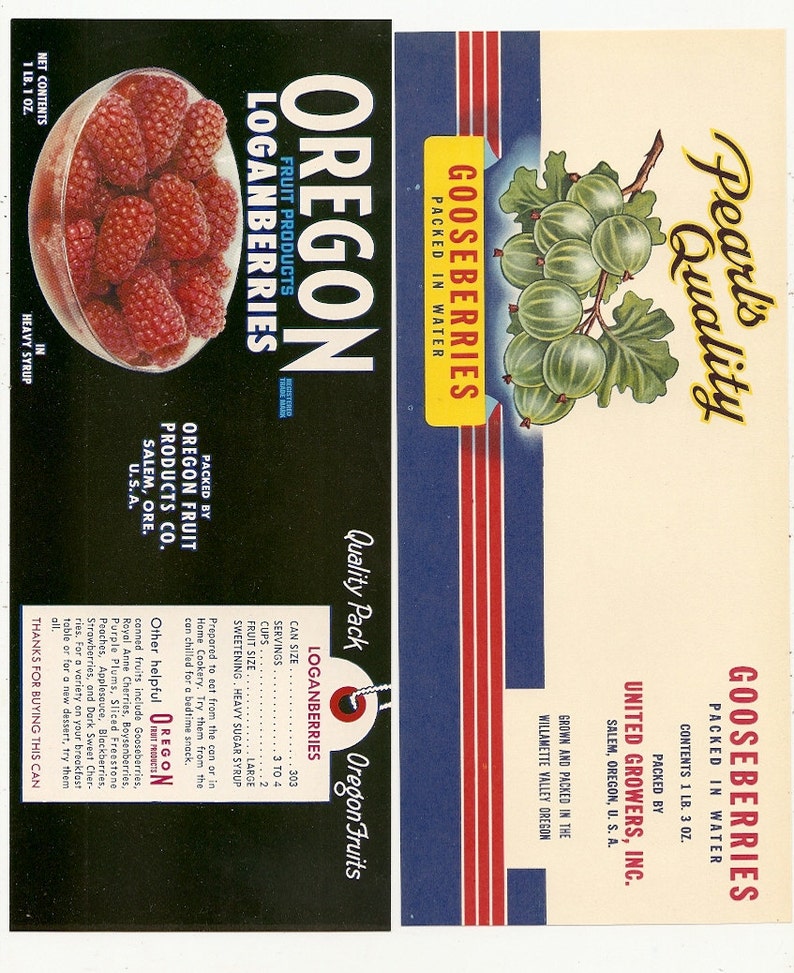 10 Different Old Vintage OREGON FRUIT LABELS - Etsy