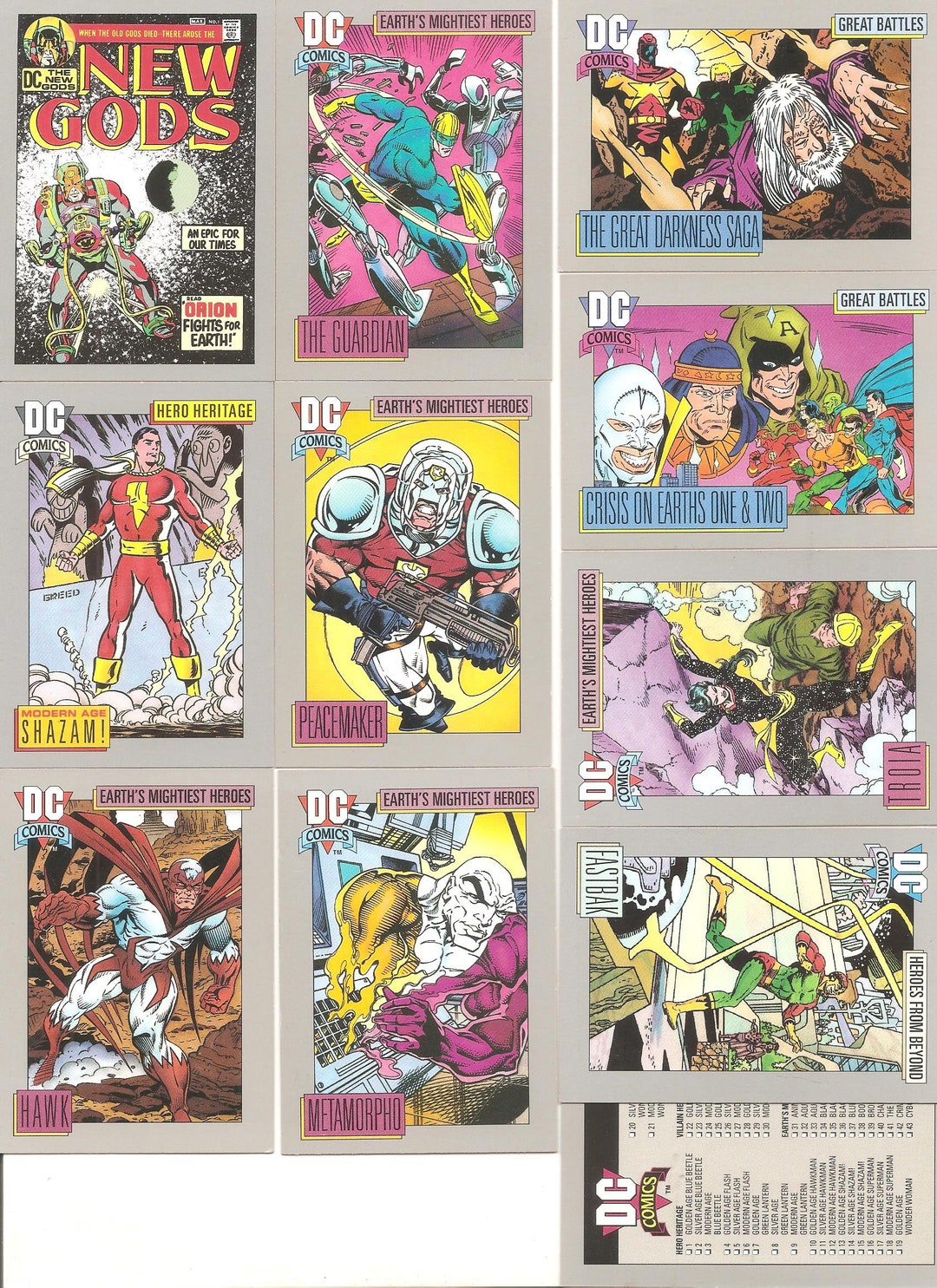 49 Vintage ASSORTED Comics TRADING Cards - Etsy