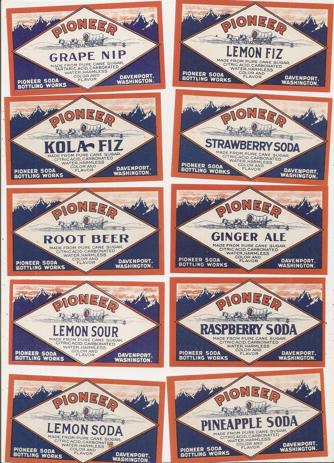 50 Vintage SODA,JUICE LABELS Etc..pioneer,she,pepper's,dad's Etc.. - Etsy