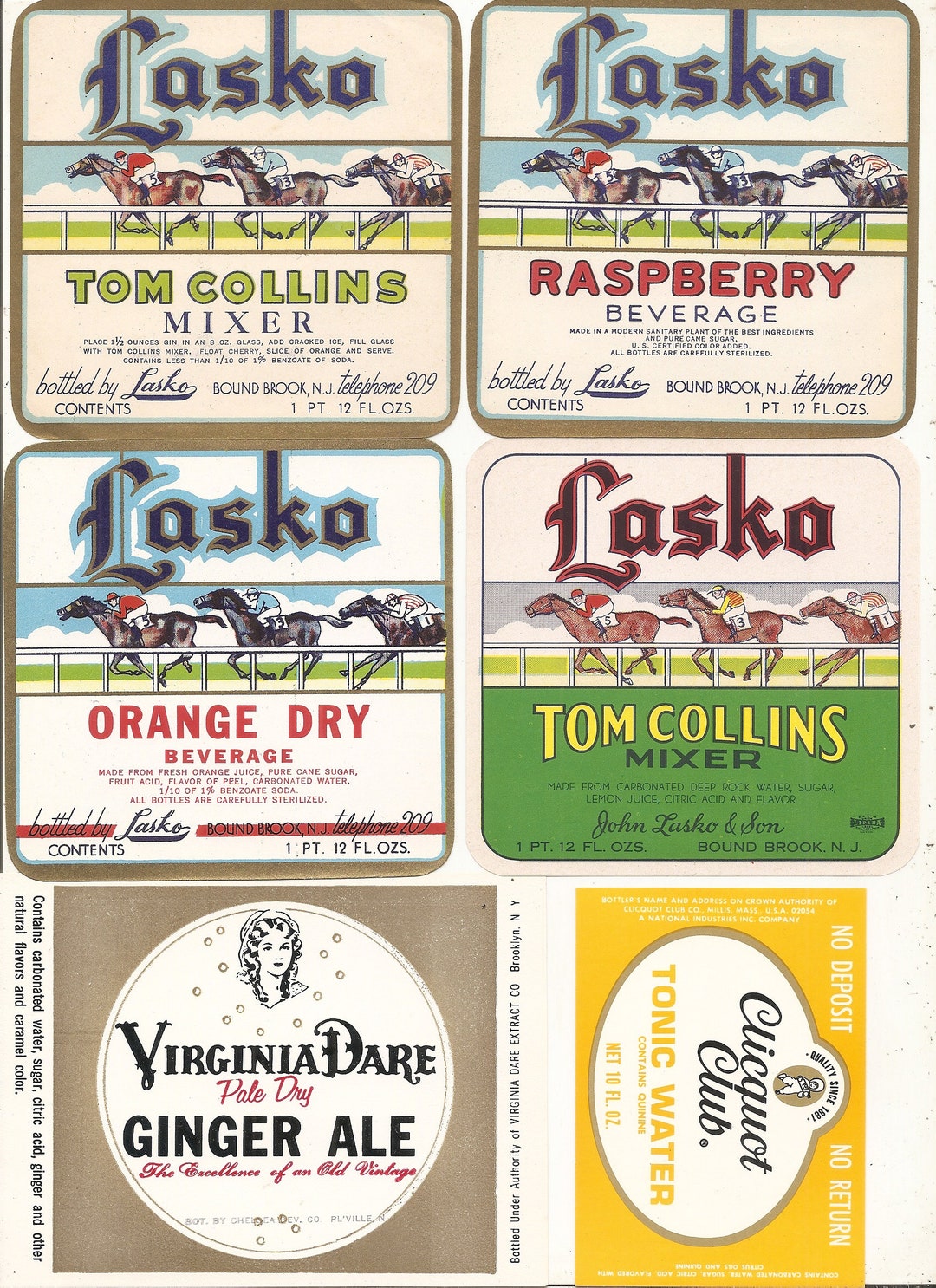 61 Vintage SODA,JUICE LABELS Etc..,she,pepper's,dad's , Jockey, Ma's ...