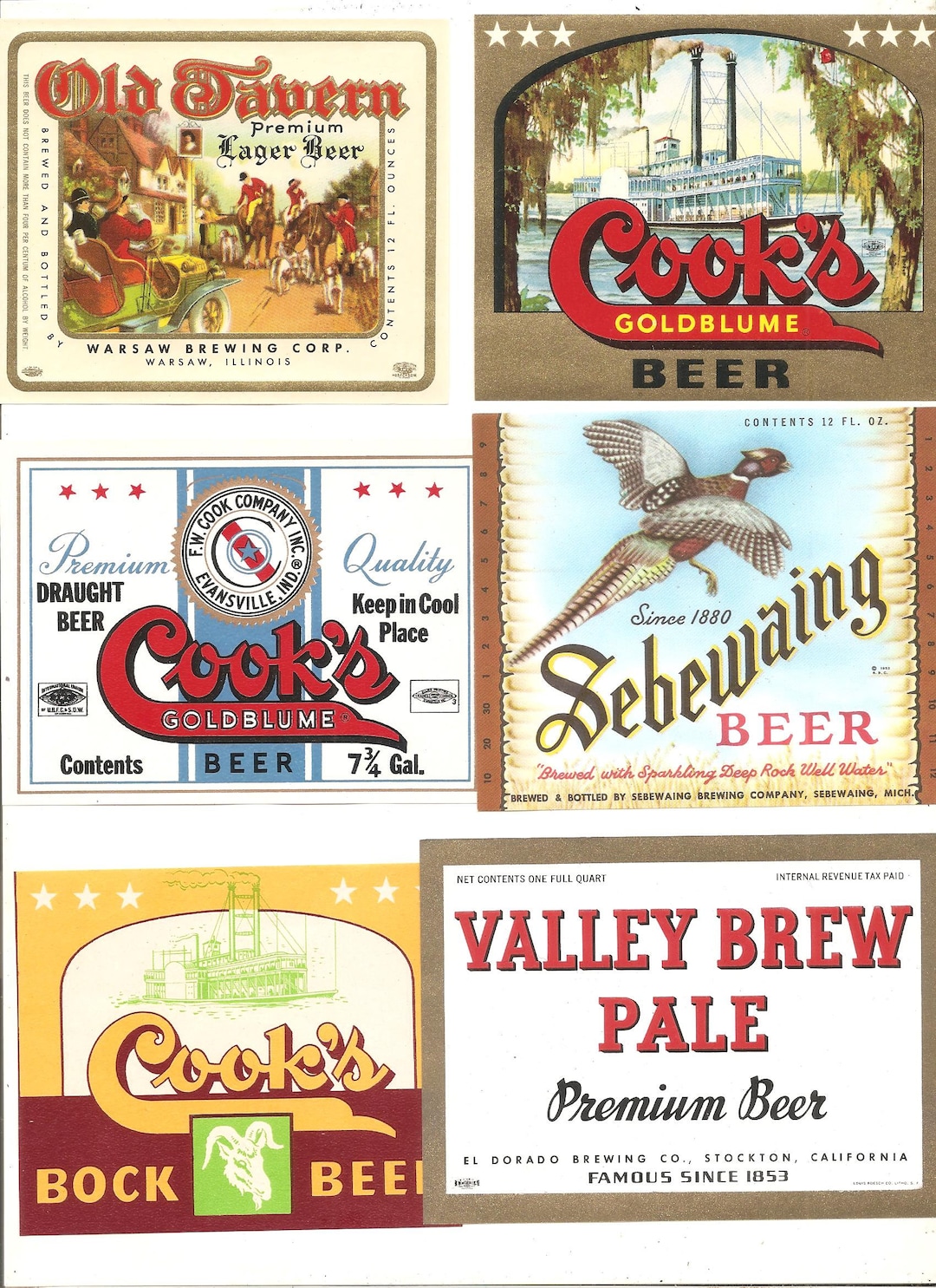 53 VINTAGE Old BEER LABELS - Etsy