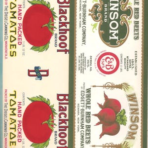 20 Old VINTAGE CAN LABELS - Etsy