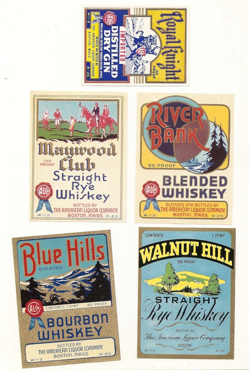 54 Vintage Whiskey , Beer , LIQUOR LABELS Etc - Etsy