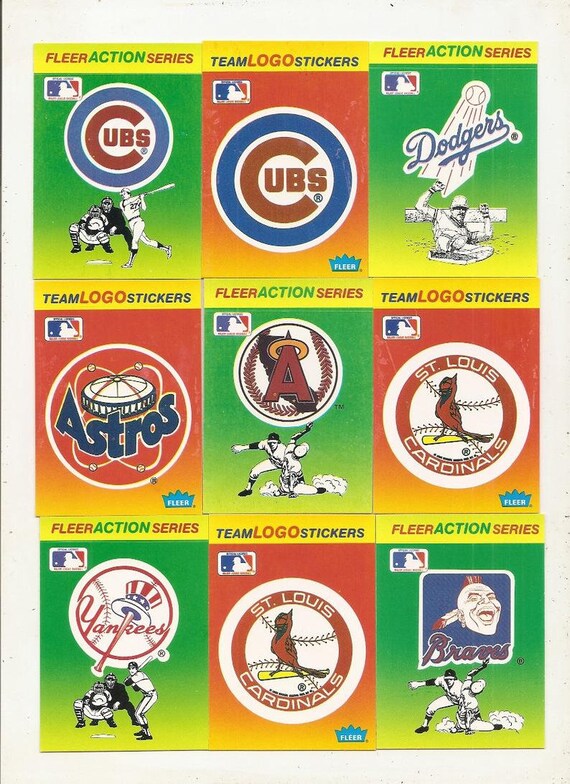 Fleer Team Logo Stickers