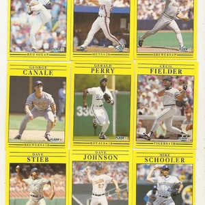 263 Old VINTAGE 1991 Fleer BASEBALL PICTURE Cards - Etsy