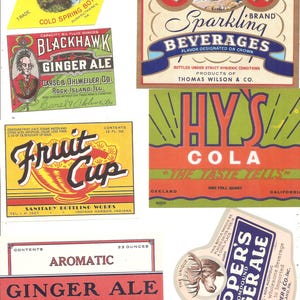 65 Old 1930's Plus SODA / JUICE LABELS Etc - Etsy
