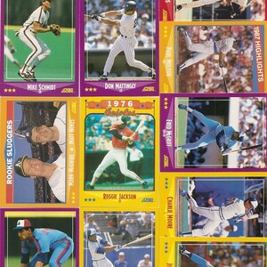 264 Old VINTAGE 1988 SCORE Baseball PICTURE Cards - Etsy