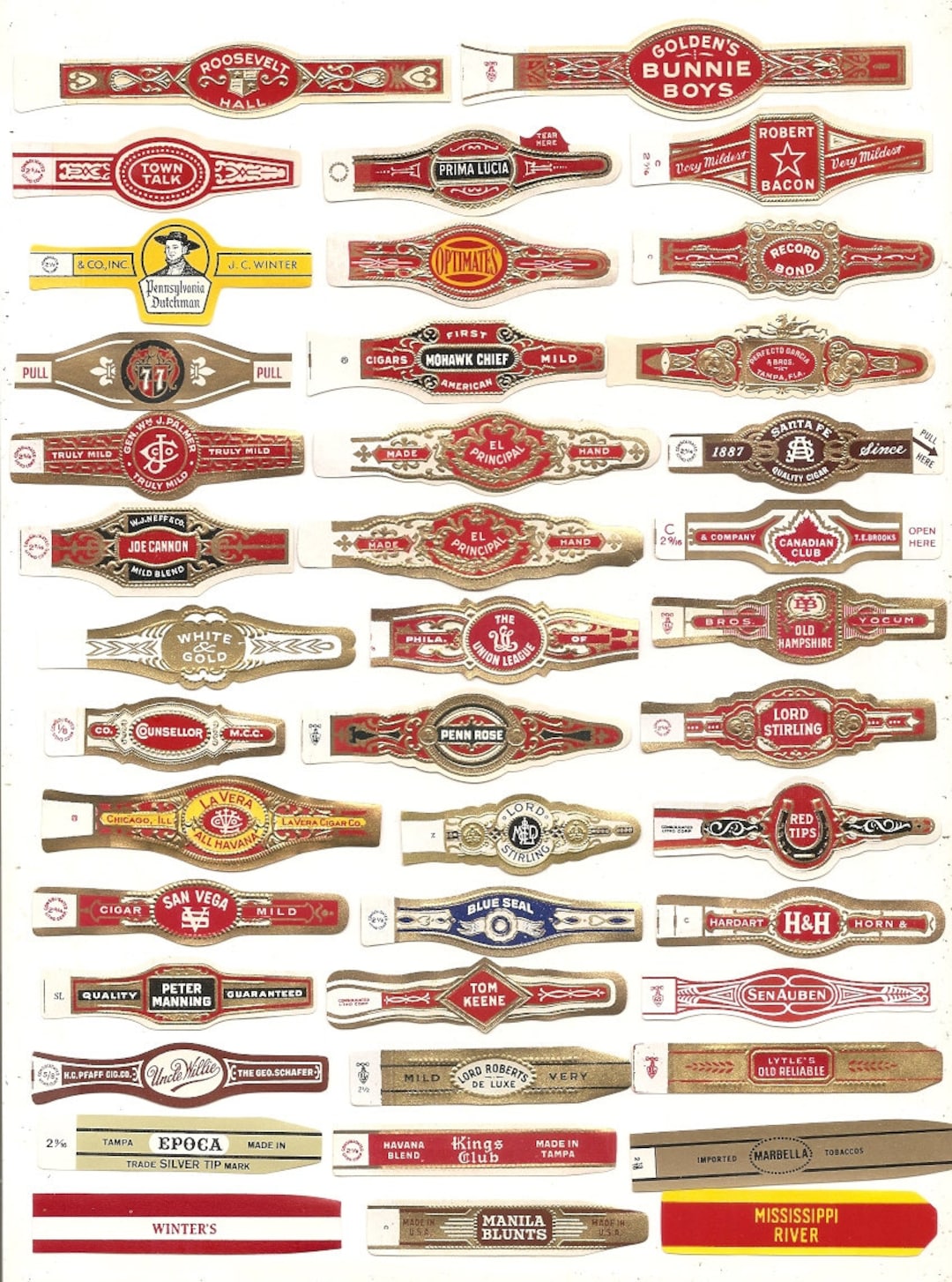 410 CIGAR BAND Labels new Old Stock Cigar Bands 1930s - Etsy