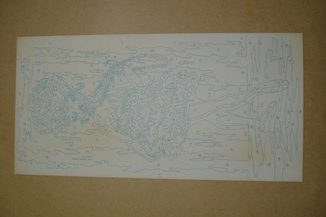 Old Vintage Paint by Numbers Panel FLAPPER - Etsy