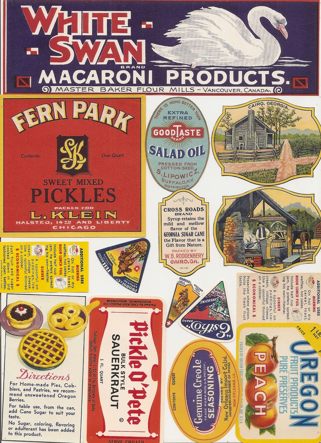 235 VINTAGE PRODUCT Labels , Tuna, Spices, Soda, Beer, Tobacco, Whiskey ...