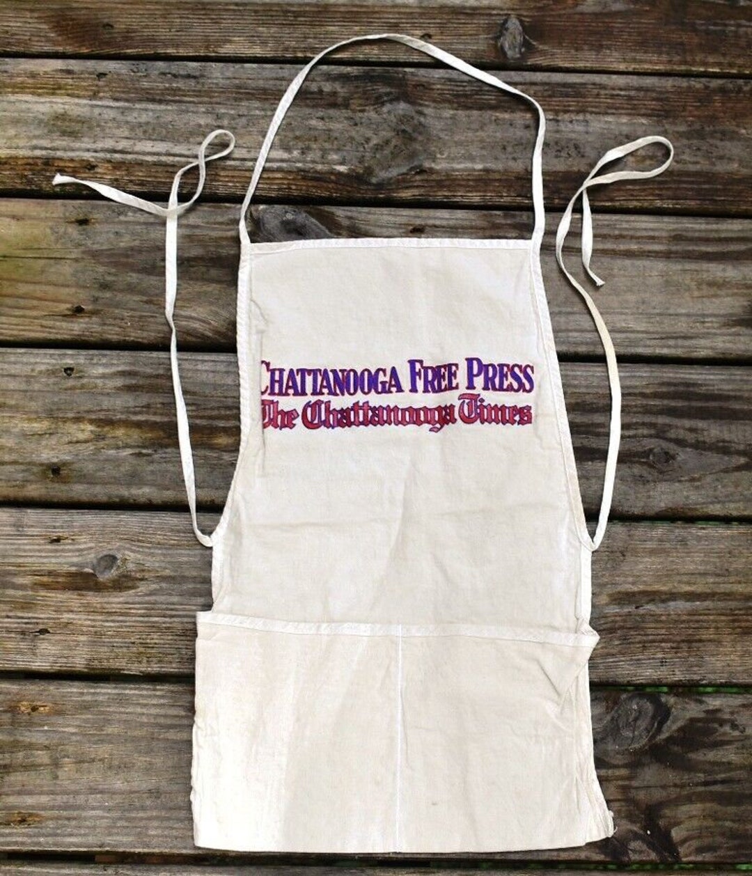 Vintage CHATTANOOGA Times Free PRESS NEWSPAPER Apron - Etsy
