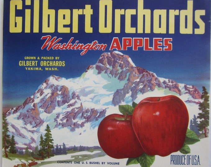 10 Old Vintage APPLE CRATE LABELS Washington & Oregon Etc...... - Etsy