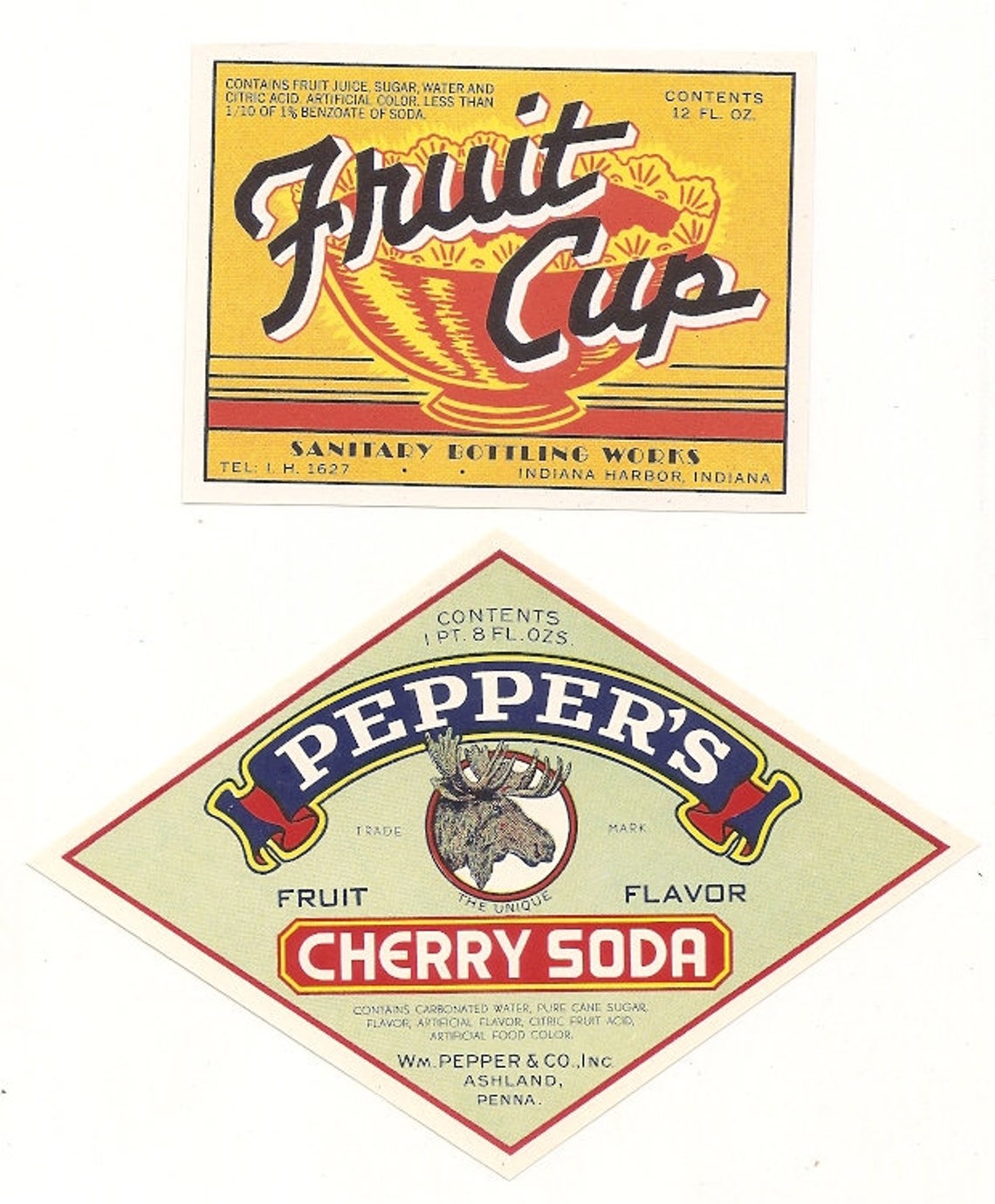 23 Old Vintage SODA / JUICE LABELS Etc - Etsy