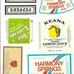 29 Different Old Vintage Soda LABELS PEPPER UP , She, Etc.. - Etsy