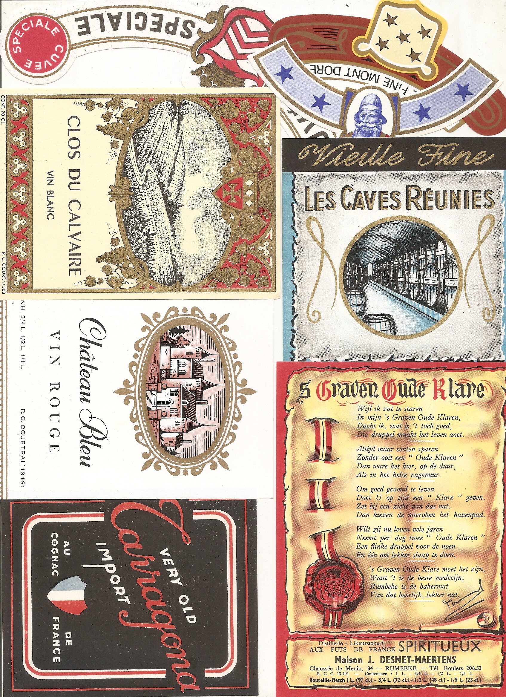 50 Old 1930's plus European WINE and LIQUOR LABELS. | Etsy