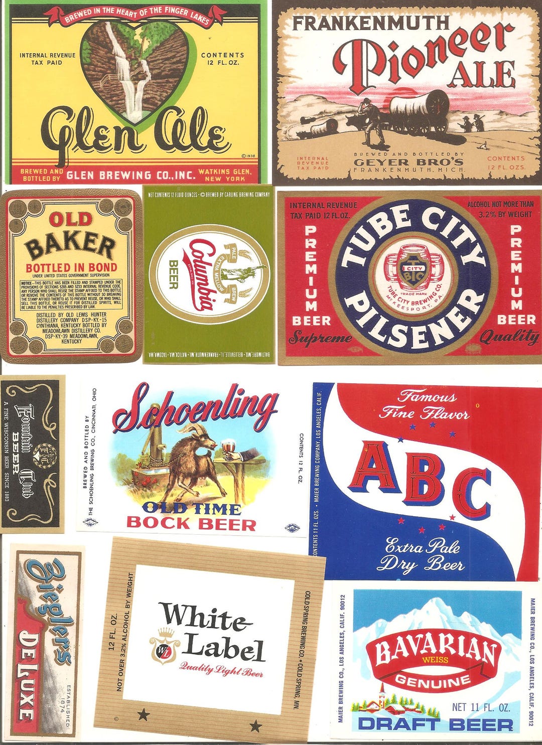 53 VINTAGE Old BEER ,whiskey LABELS Etc... - Etsy