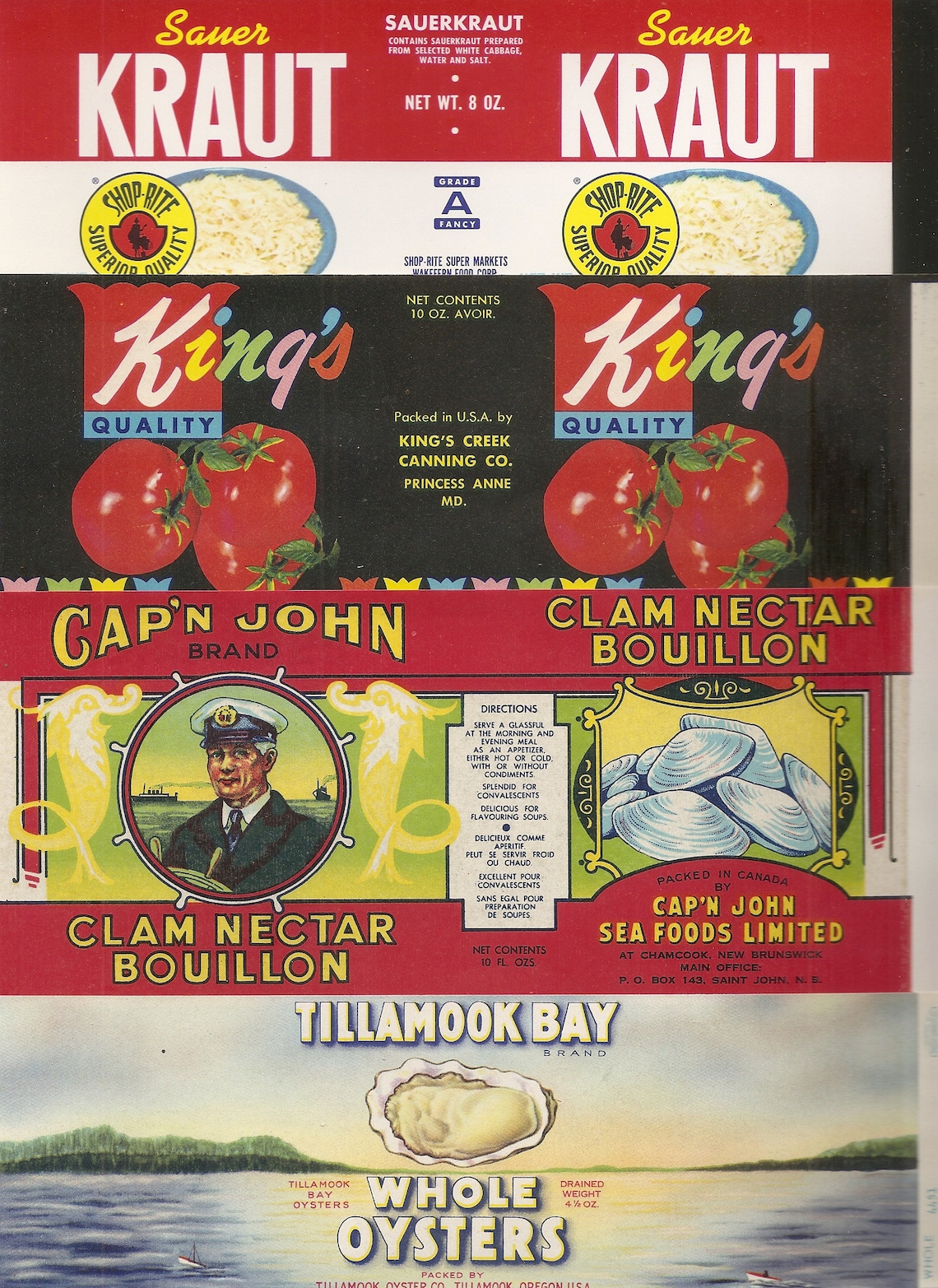 58 Old VINTAGE CAN LABELS All Different. | Etsy