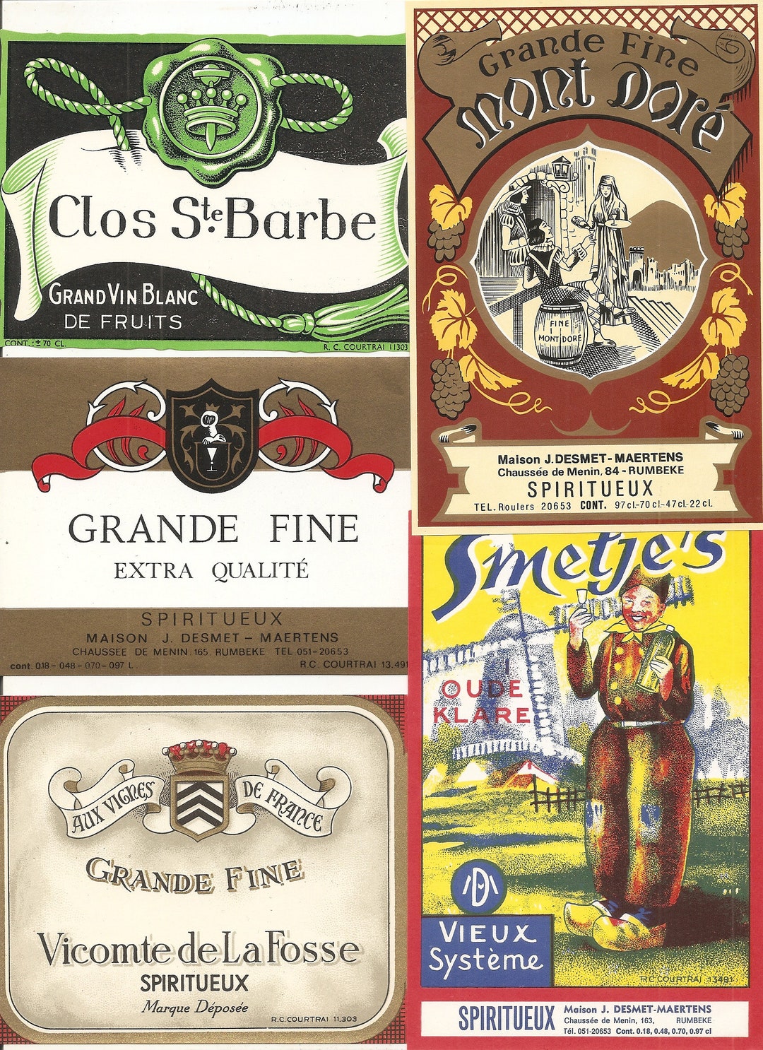45 Vintage Old 1930's Plus European WINE and LIQUOR LABELS. - Etsy