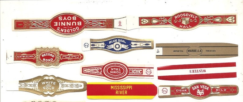 390 CIGAR BAND Labels new Old Stock Cigar Bands 1930s - Etsy