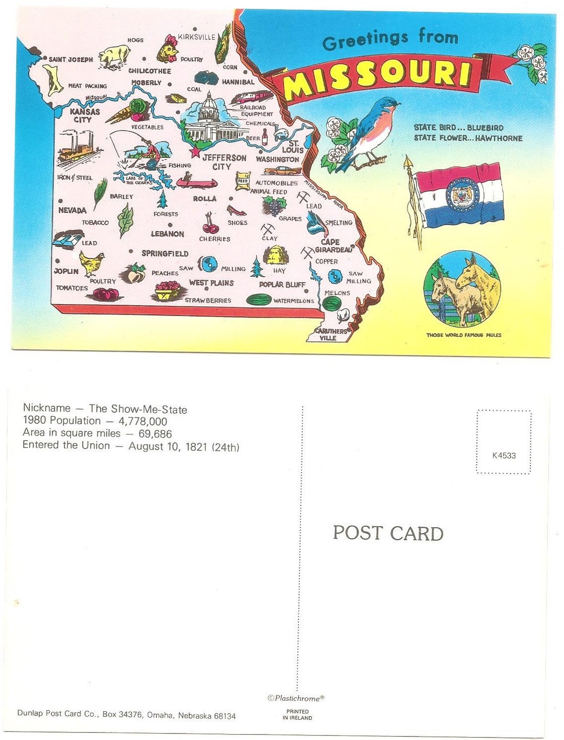 25 Unused Vintage Greetings From MISSOURI POSTCARDS - Etsy