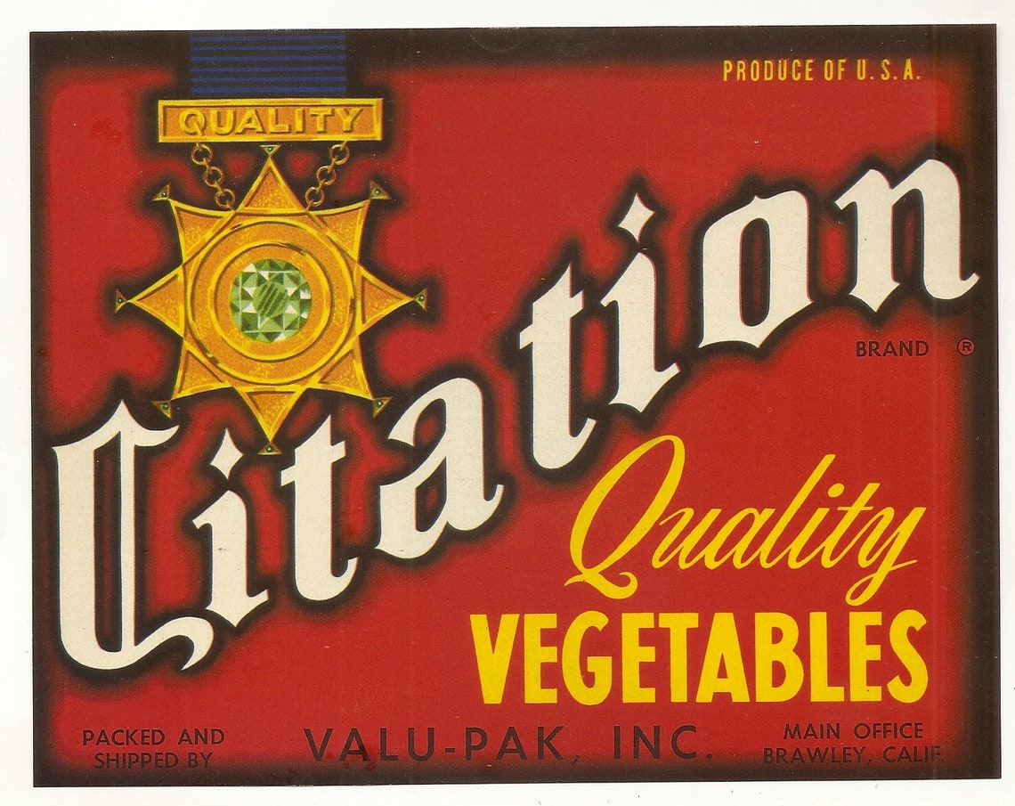 10 Vintage Different Vegetable / Fruit Crate Labels Belle - Etsy