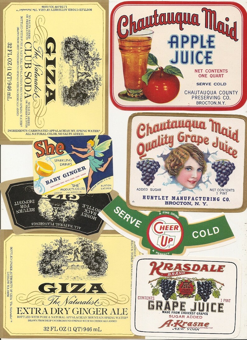 36 Different Old Vintage Soda Juice Etc..labels PEPPER UP , She, - Etsy