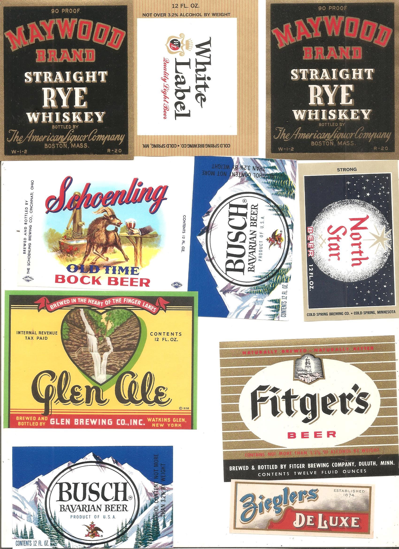 50 VINTAGE Old BEER ,whiskey LABELS Etc... - Etsy