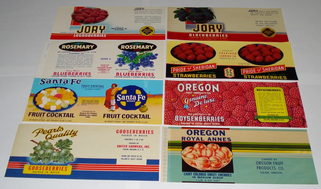 89 Old VINTAGE CAN LABELS - . - Etsy