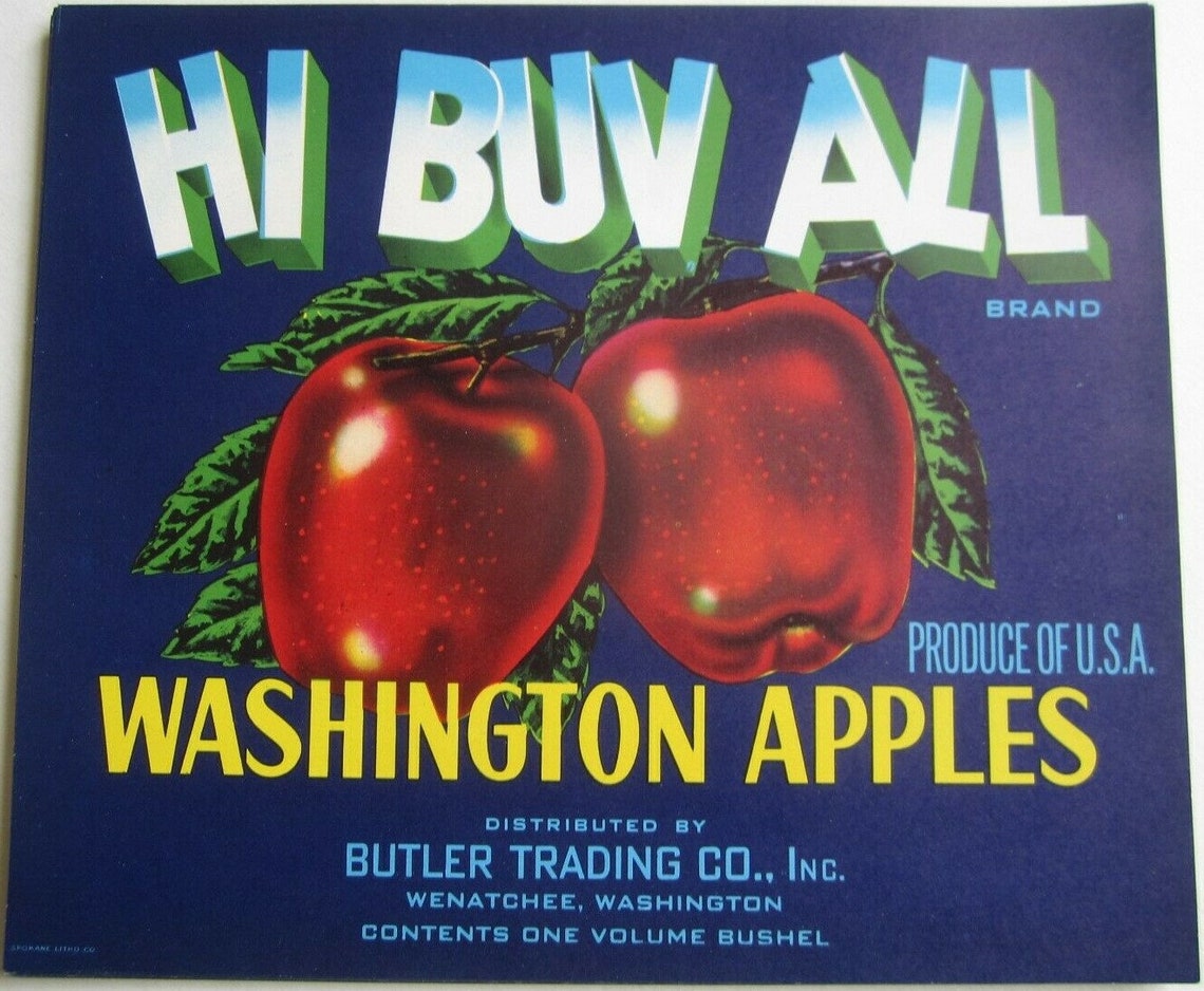 10 Old Different Vintage APPLES CRATE LABELS Washington | Etsy