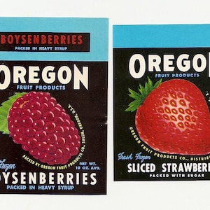 10 Different Old Vintage OREGON FRUIT LABELS - Etsy