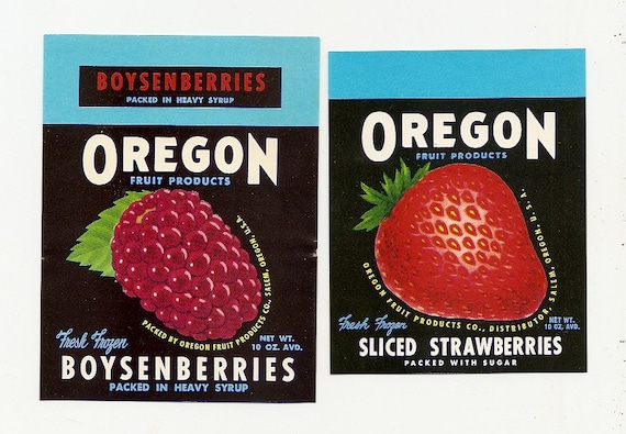 10 Different Old Vintage OREGON FRUIT LABELS - Etsy