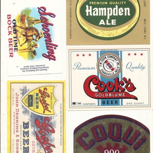 71 Vintage Old BEER LABELS Sebewaing Mi.,shamokin Pa.,evansville Ind ...