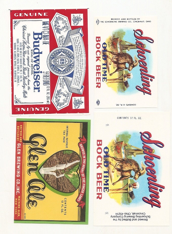 23 VINTAGE Old BEER LABELS - Etsy