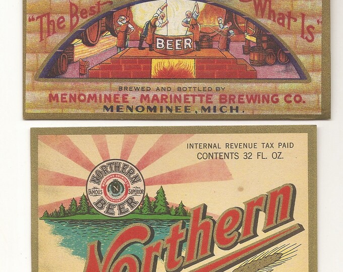 27 Old Vintage BEER Labels Superior WISCONSIN Menominee - Etsy