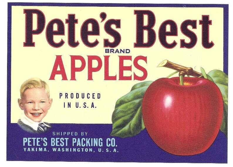 10 Old Vintage APPLES Fruit CRATE LABELS Washington Etc...... - Etsy
