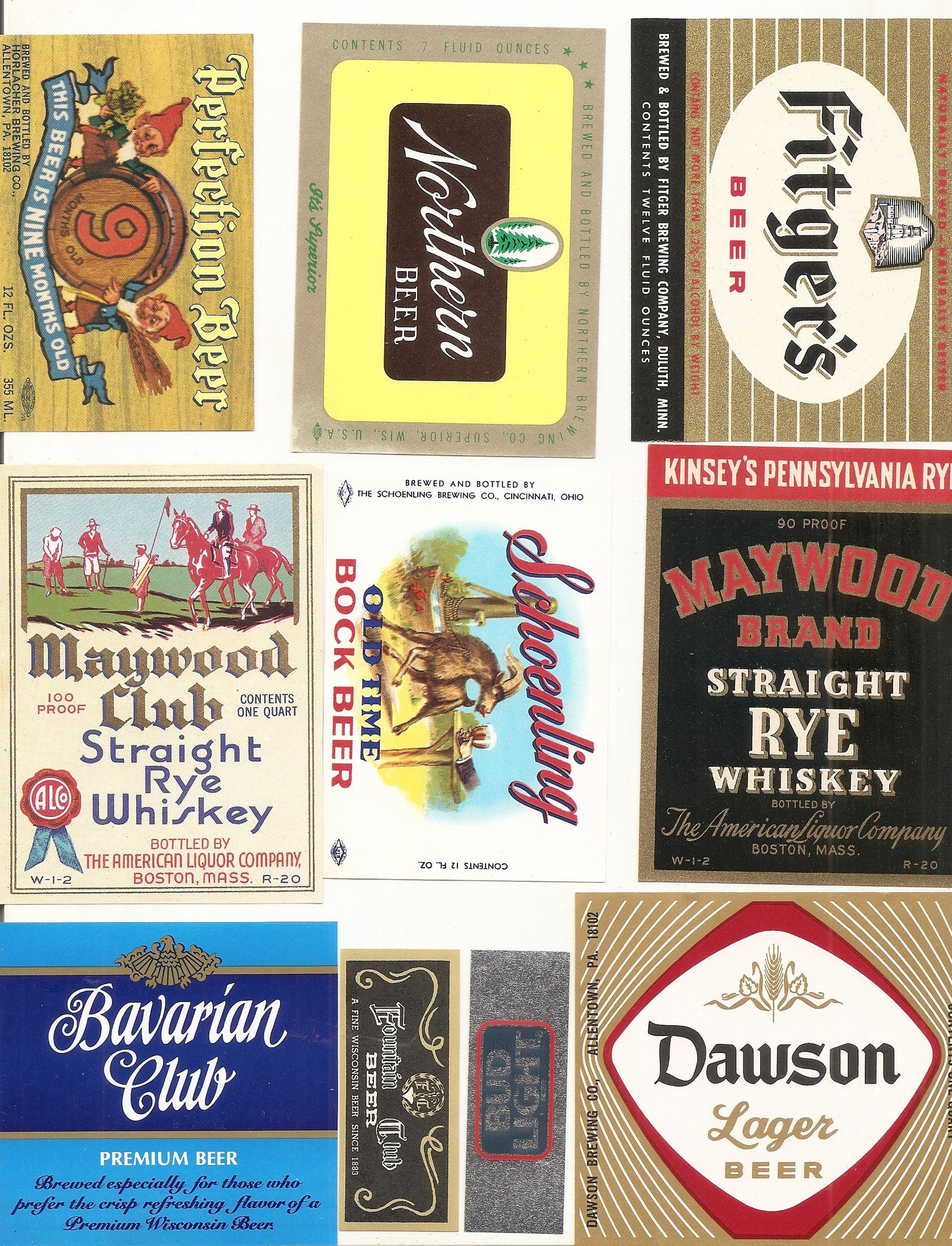 31 Old Vintage WHISKEY Beer Labels Etc... - Etsy