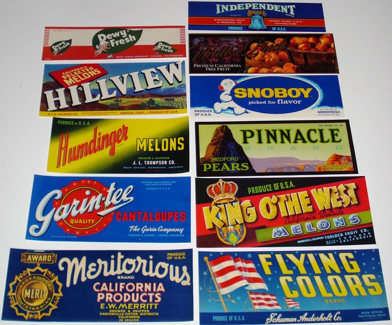77 Old Vegetable / FRUIT Crate Labels | Etsy